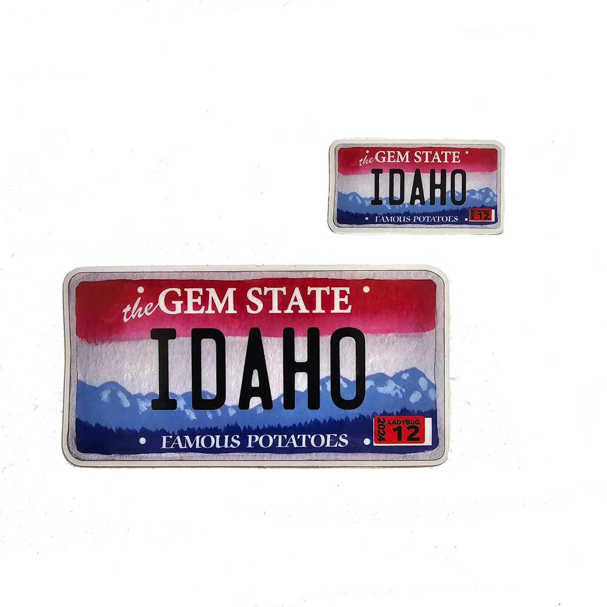 Idaho License Plate Sticker – Handmade Idaho