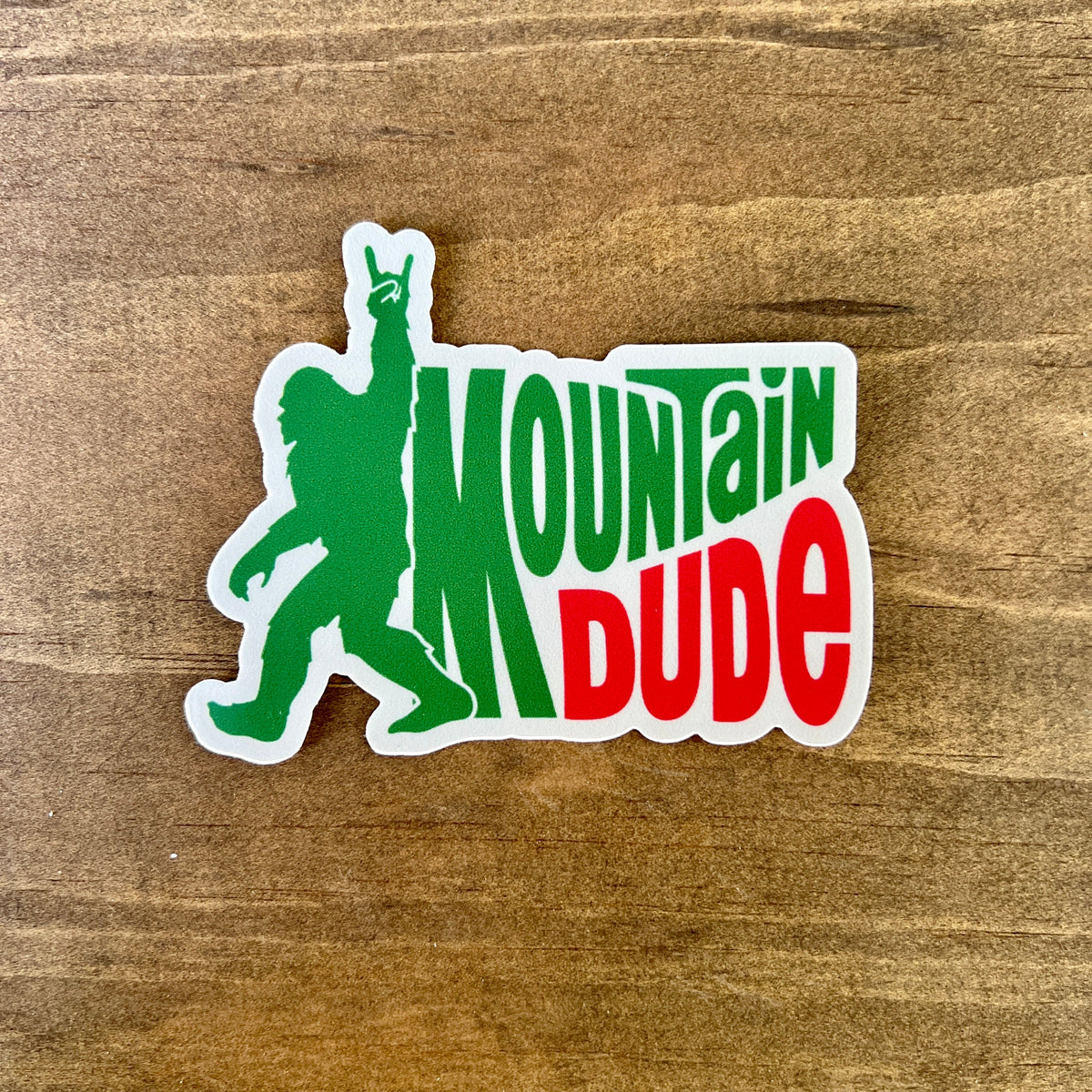 Mountain Dude Bigfoot Sticker – Handmade Idaho