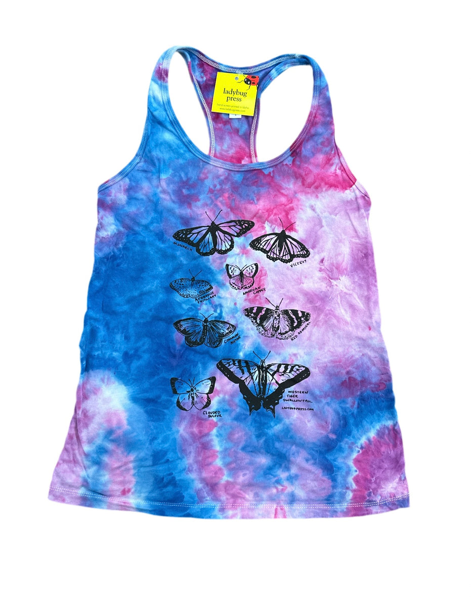 Ice Dyed Butterfly Tank Top, Adult sizes – Handmade Idaho
