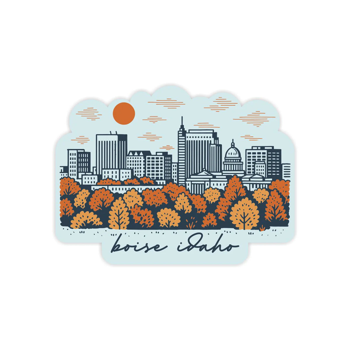 Boise Idaho Skyline Sticker, CDA – Handmade Idaho