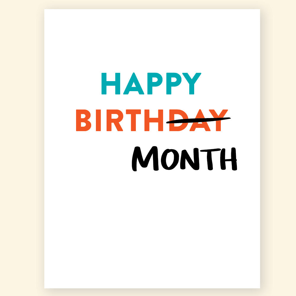 Greeting card - Happy Birth Month – Handmade Idaho