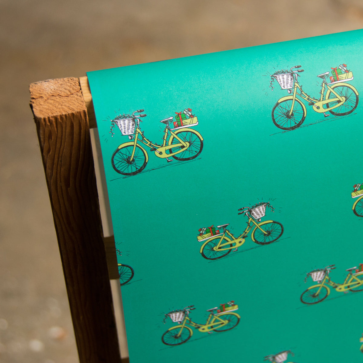 Holiday Bike Wrapping paper, 20x29 inches – Handmade Idaho